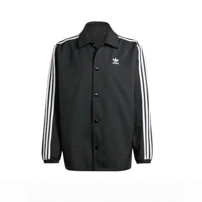 adidas originals ADICOLOR 拼色条纹宽松长袖夹克外套 男款