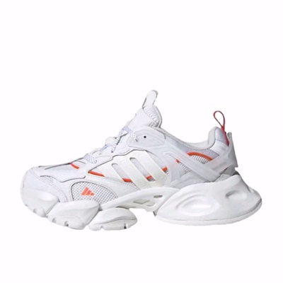adidas XLG RUNNER DELUXE 舒适 低帮 跑步鞋 男女同款 白橙