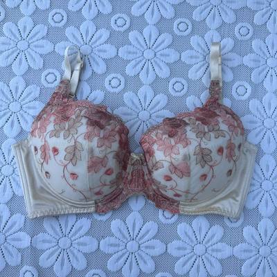 甜美蕾丝花朵可调节双肩带舒适薄棉杯有钢圈无插片女内衣文胸7120