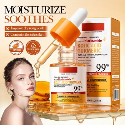 曲酸姜黄精华液Kojic acid turmeric radiant glow serum moist