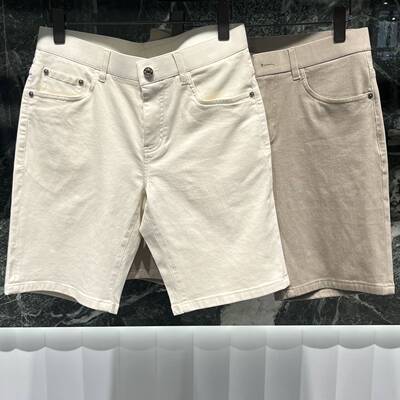 欧货高端夏季男士牛仔短裤修身
