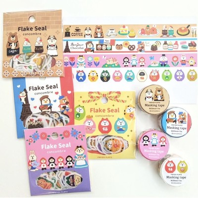 concombre和纸胶带贴纸便签猫