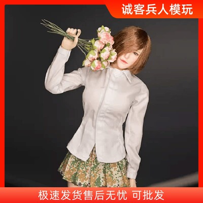 现货 cdtoys 1/6 phicen岚包胶素体女兵人衬衫 长袖短袖 CD070