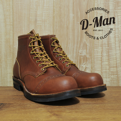 雕花工装靴wesco三接头