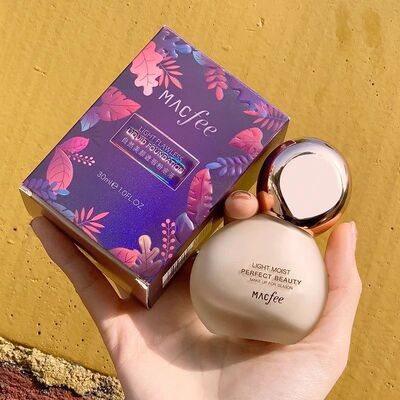 MACfee玛蔻霏自然美颜遮瑕粉底液小灯泡遮瑕显白防汗不易脱妆