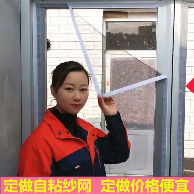 隐形纳米免打孔铝合金塑钢纱窗网