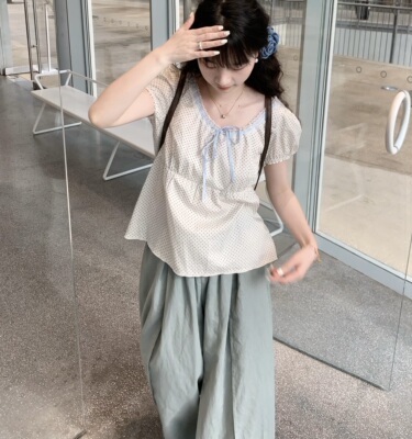 松紧腰日系亚麻百搭休闲裤