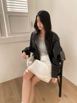 韩代正品东大门BOHEME春季新款时尚百搭显瘦皮衣外套女NO退NO换