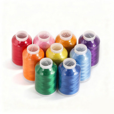 进口机绣花线家用彩色线轴材料包