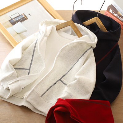 潮范儿童休闲连帽运动卫衣外套