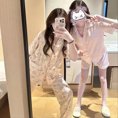日本代购kitty睡衣女春夏季短袖