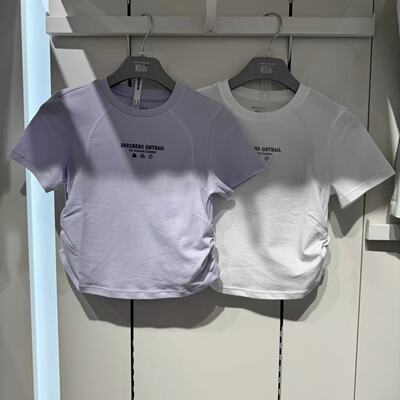 斯凯奇儿童2026夏季新款女童时尚百搭运动休闲短袖T恤P226G025