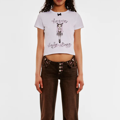 heavenm辣妹Y2KbbT恤短袖T恤