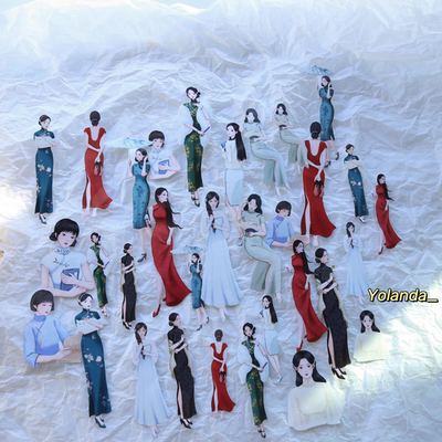 现货 Yolanda分装 旗袍情绪 框住记忆 轻复古PET 手帐胶带