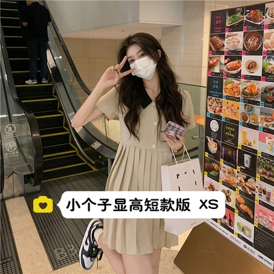 小个子显高150cm韩版连衣裙短裙
