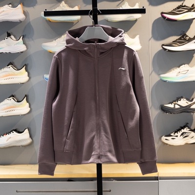 李宁连帽卫衣女2026春季新款健身系列宽松开衫运动服外套AWDW078