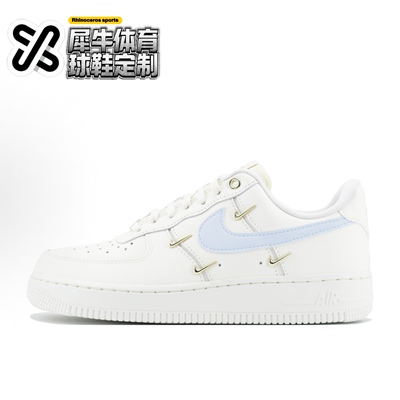 【定制球鞋】Nike Air Force 1 清新 四钩 喷绘 白蓝 FV3654-111