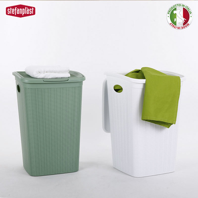 Elegance藤编纹理洗衣篮大脏衣桶意大利进口StefanPlast家居现货