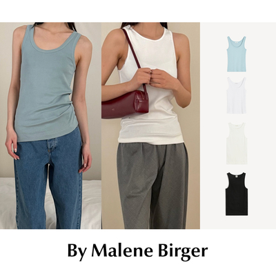 CETTCE 现货 By Malene Birger 无袖圆领工字吊带背心 Dali/Amani