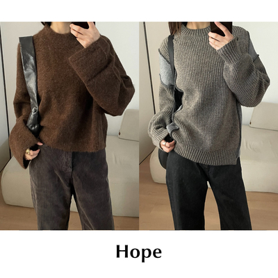 【SALE】CETTCE 现货 HOPE 斯德哥尔摩圆领针织毛衣拼接毛衣合集