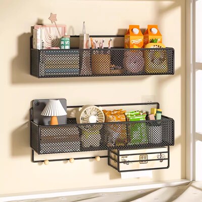 宿舍免打孔墙上分层置物架