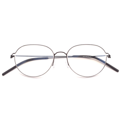 Sylvia林德LIND伯格BERG同款无螺丝超轻圆框眼镜框架 防蓝光复古