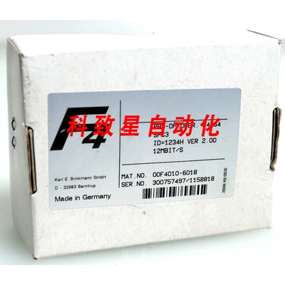 工业配件PROFIBUS DP PBS-DP-OPER.F4/S4 00F4010-6018