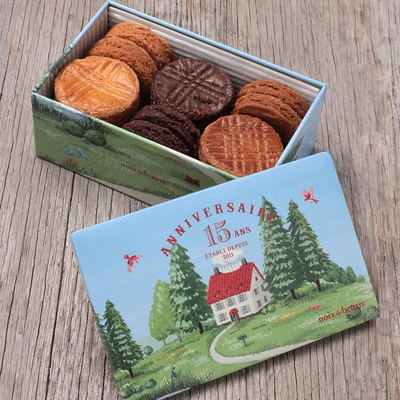 日本直邮Noix de beurre伊势丹开店15周年限定厚烤黄油莎布蕾罐