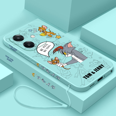 适用oppoa3i手机壳新款卡通猫和老鼠OPPOA3I硅胶保护套PKL110全包防摔软壳0pp0a31液态个性创意女款