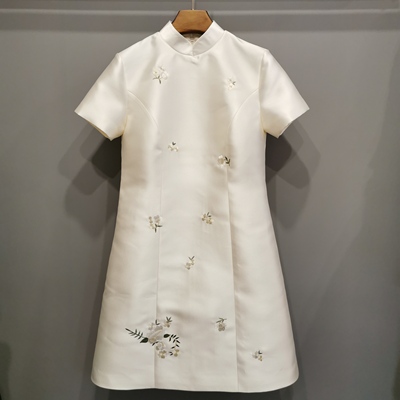 韵姿春夏夏姿陈风格连身裙唐装