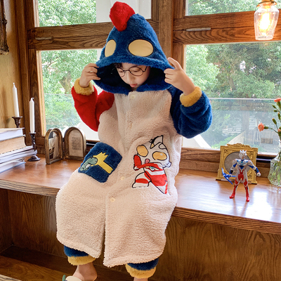 奥特曼儿童珊瑚绒睡衣男童秋冬