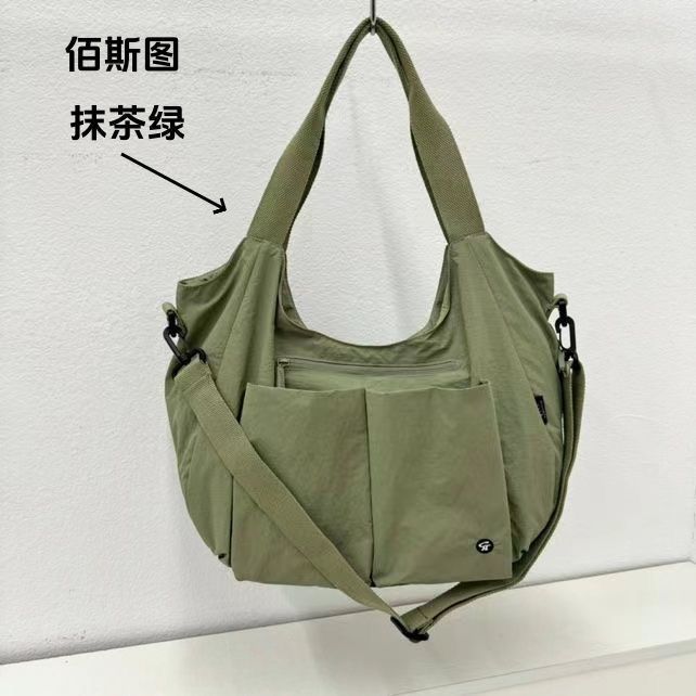 佰斯图轻便防水尼龙布通勤托特包大容量休闲旅行单肩斜挎包旅行包