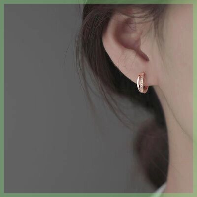 ins耳钉玫瑰金耳饰耳钉