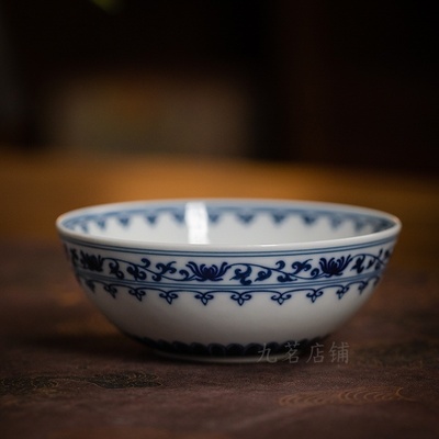 【记石柴窑】精工宝相普洱杯主人杯110cc 手工手绘景德镇茶具