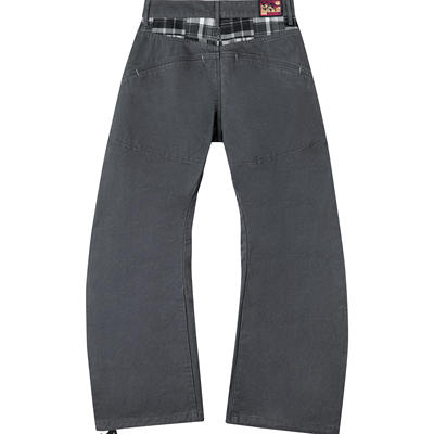 COUPURE 3D打印百家布印花弯刀阔腿亚工裤ASIANWORKPANTS
