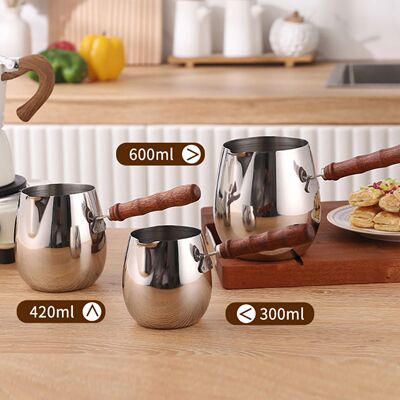 Turkish Coffee Pot Stainless Steel Coffee Maker with Long Ha