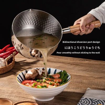 304 stainless steel snow flat pot instant noodle pot househo