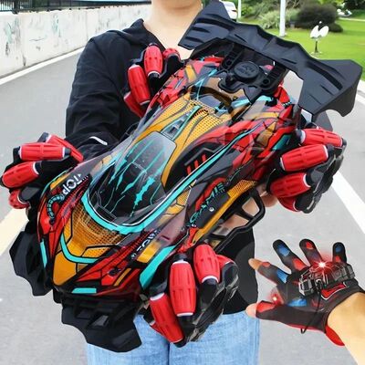 Drift RC Car With Led Lights Music 2.4G Glove Gesture Radio