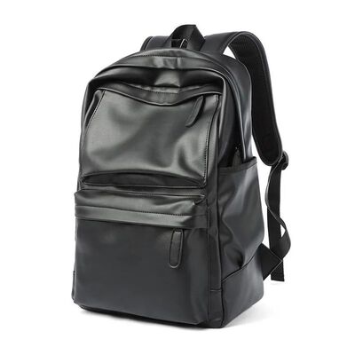 Men Backpack Pu Leather Fashion Waterproof Travel Bag Casual