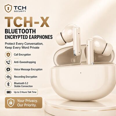 Bluetooth Encrypted Earphones Secure Voice Call Headset Anti