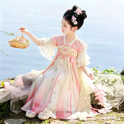 汉服女童连衣裙儿童国风唐装夏季