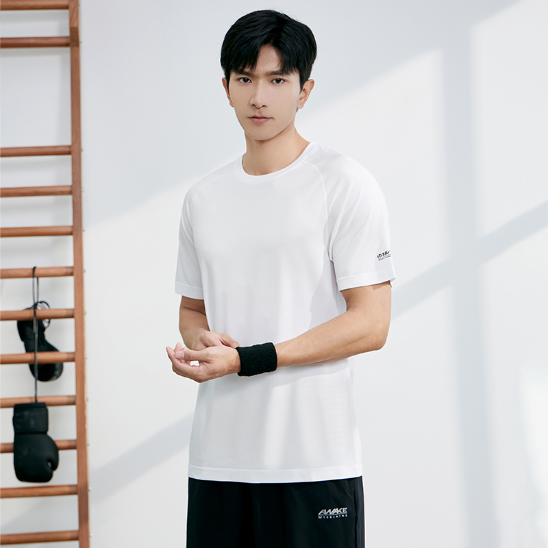 361运动t恤男2023秋季新款修身一体织健身跑步服男士透气轻薄短袖_虎窝淘