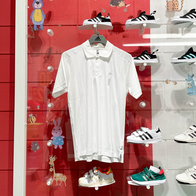 阿迪达斯男装2024夏季新款武极系列纯棉运动休闲短袖POLO衫JE6667