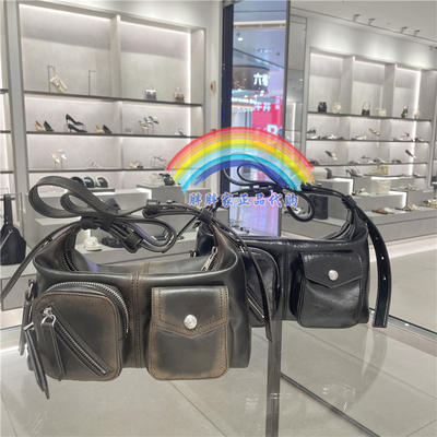 机车女包小CK复古多口袋腋下包