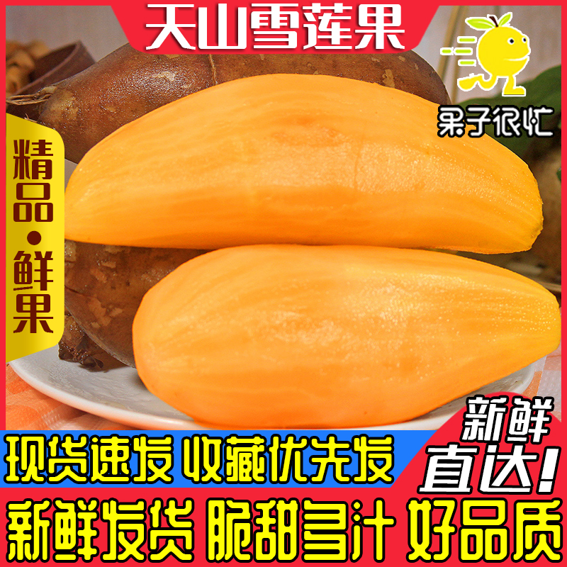 云南天山雪莲果10斤新鲜红心特级水果当季雪连果一级大整箱6包邮