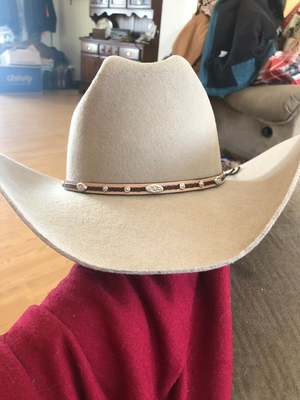 草原帽骑马帽牛仔帽白色羊毛毡帽