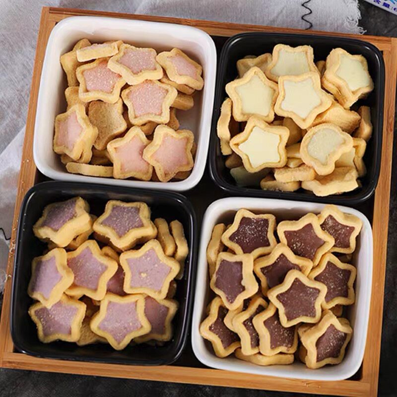蛋糕装饰饼干格力高星奇饼干夹心爱心星星五角星可食用烘焙摆件