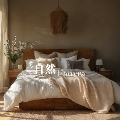 美式自然风实木床原木色双人床