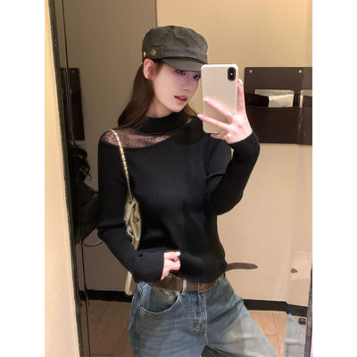 这版型真好看！半高领打底针织衫