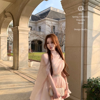 垂坠落肩披肩蕾丝拼接开衫女